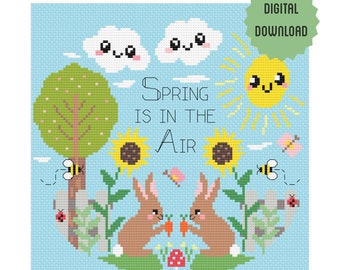Spring is in the Air Cross Stitch Pattern - Etsy