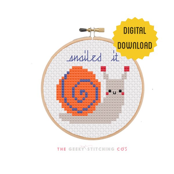 Snail Cross Stitch - Etsy