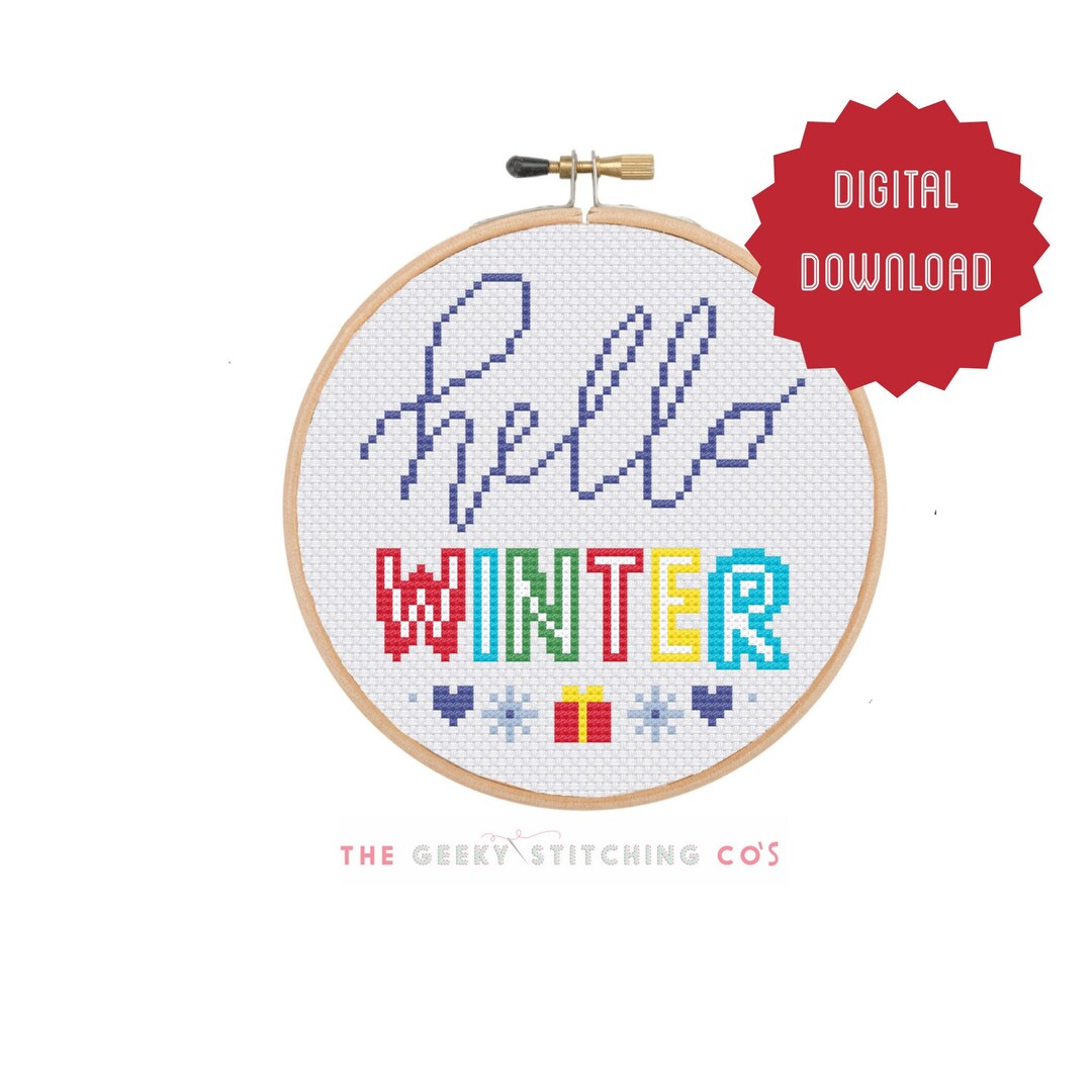 Hello Winter 'cross Stitch Pattern' - Etsy