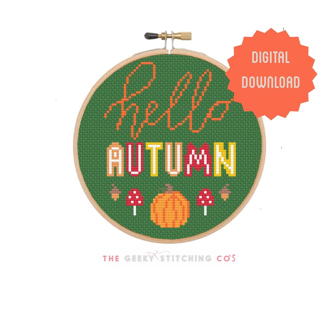Hello Autumn 'cross Stitch Pattern' - Etsy