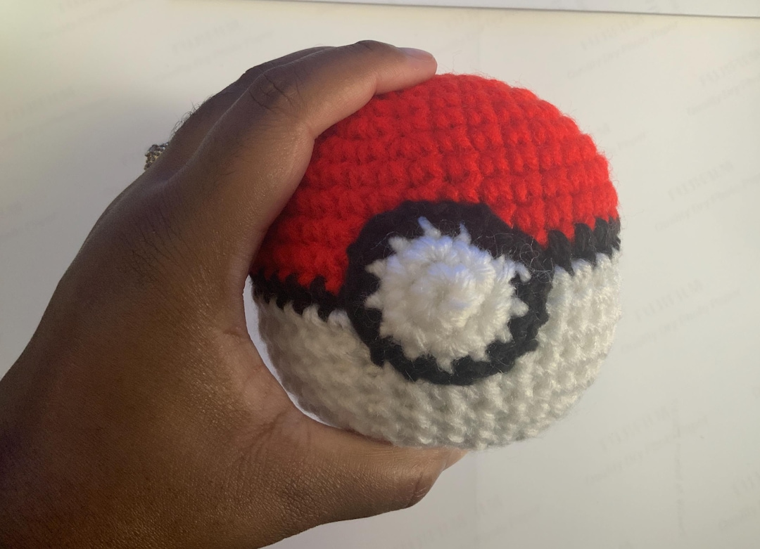 Crochet Big Pokeball Plush Amigurumi - Etsy