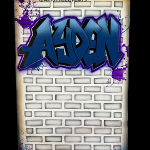 Custom Graffiti Airbrush Canvas Board | Personalized Original Art ...