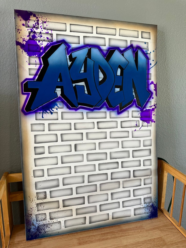 Custom Graffiti Airbrush Canvas Board | Personalized Original Art ...