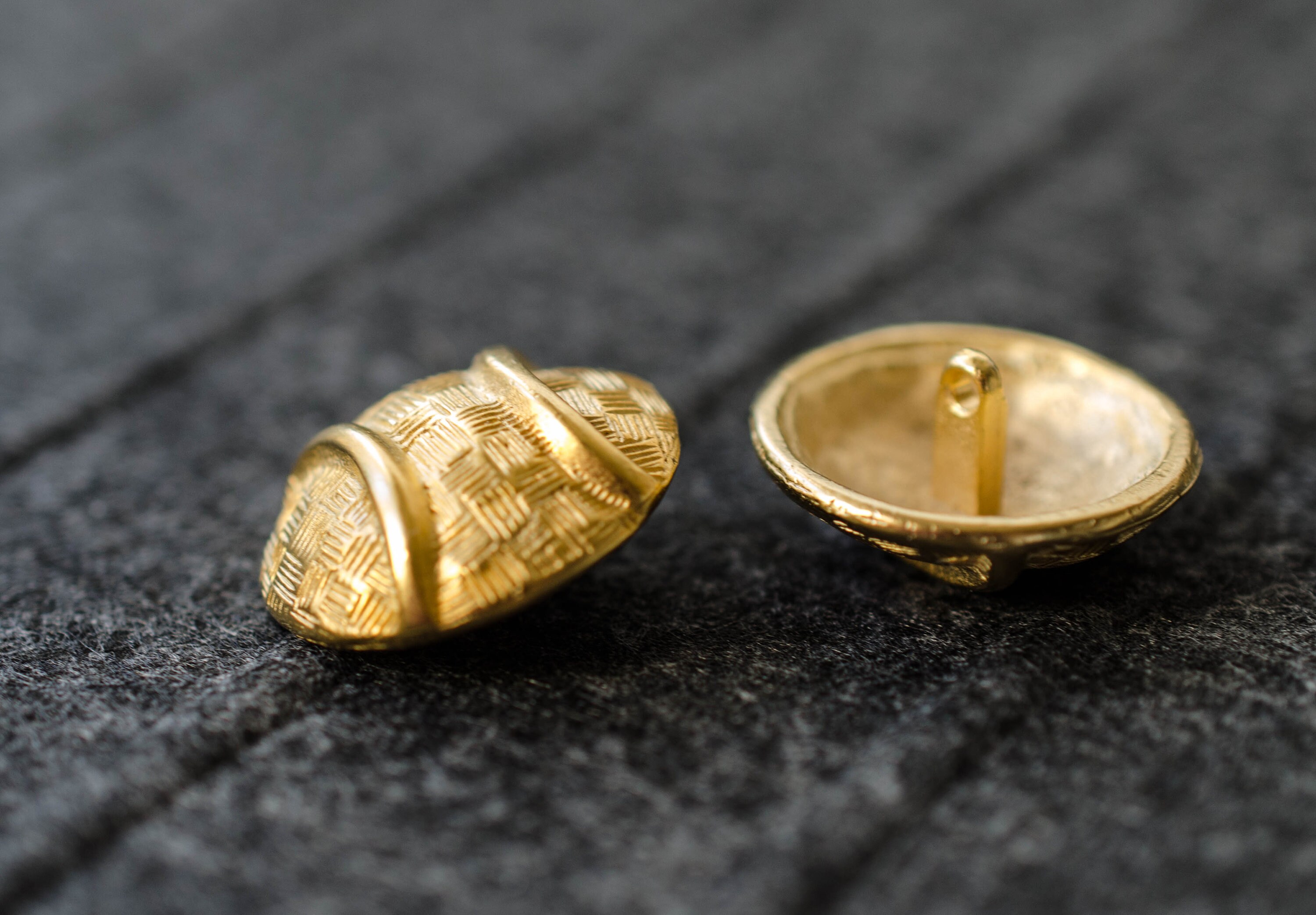 25mm Vintage Gold Metal Dome Shank Buttons Gold Plated - Etsy