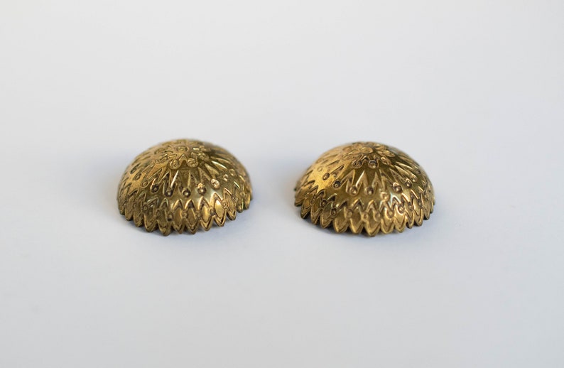 Set of Antique Gold Metal Dome Buttons With Beautiful | Etsy