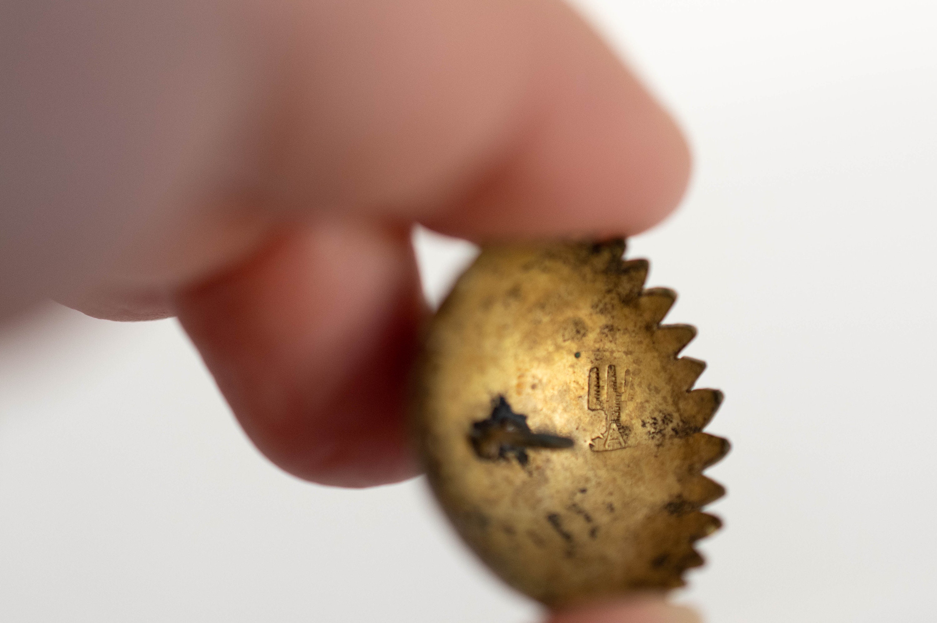 Set of Antique Gold Metal Dome Buttons With Beautiful | Etsy