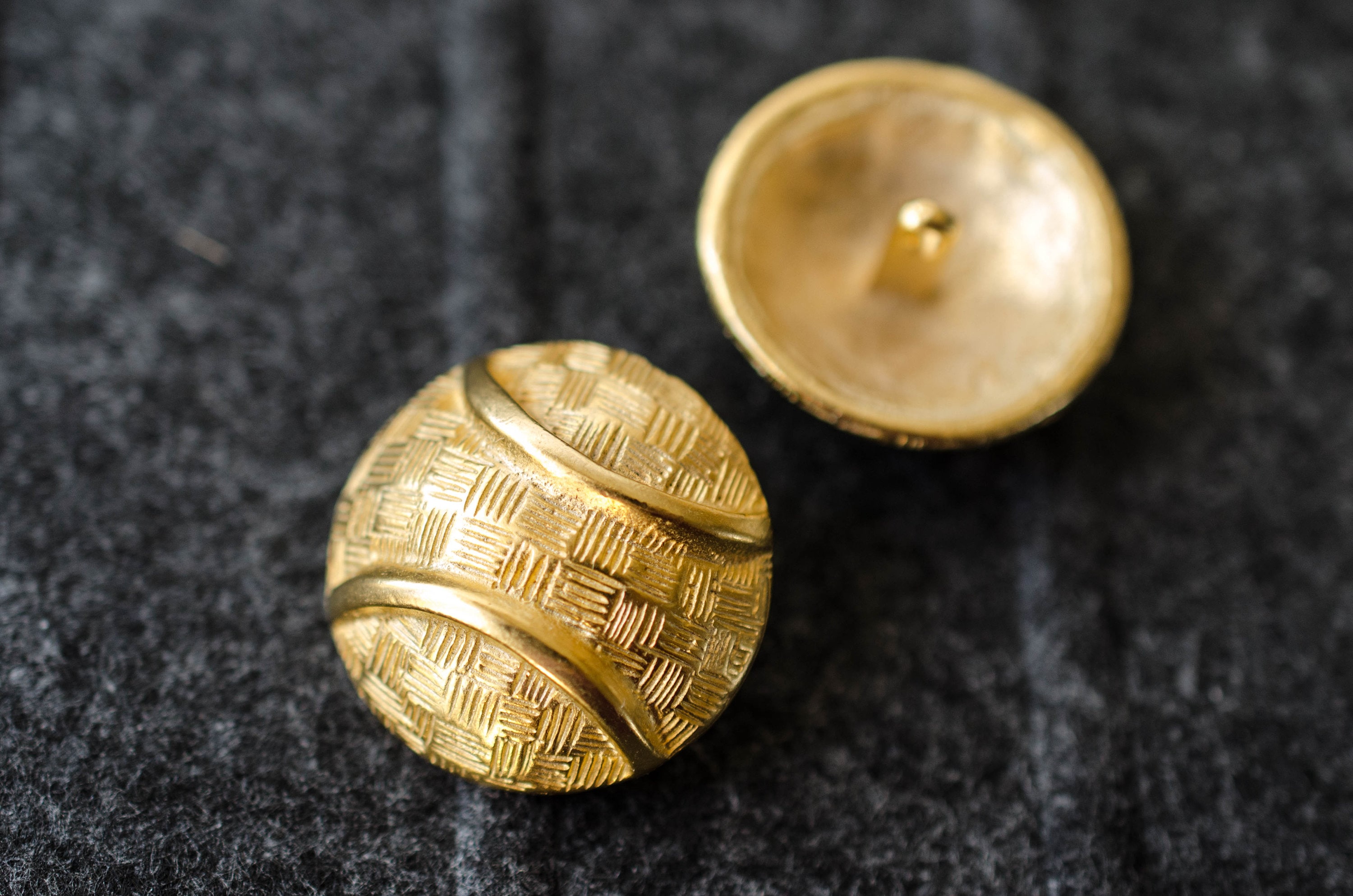 25mm Vintage Gold Metal Dome Shank Buttons Gold Plated - Etsy