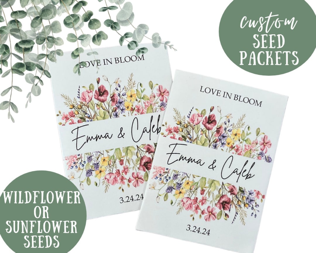 Custom Wildflower Seed Packet Wedding Favors: Love in Bloom - Etsy