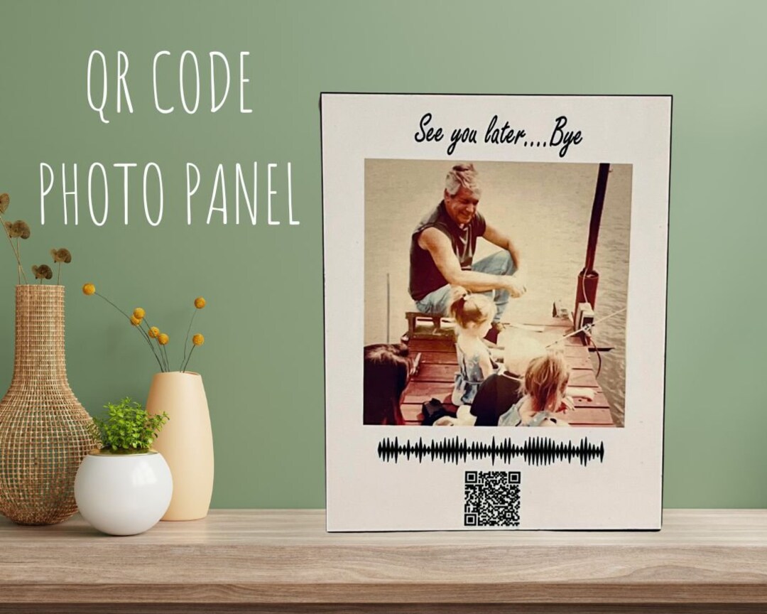 Custom QR Code Gift, Photo Panel, Audio Gift, Voice Recording on Wood ...