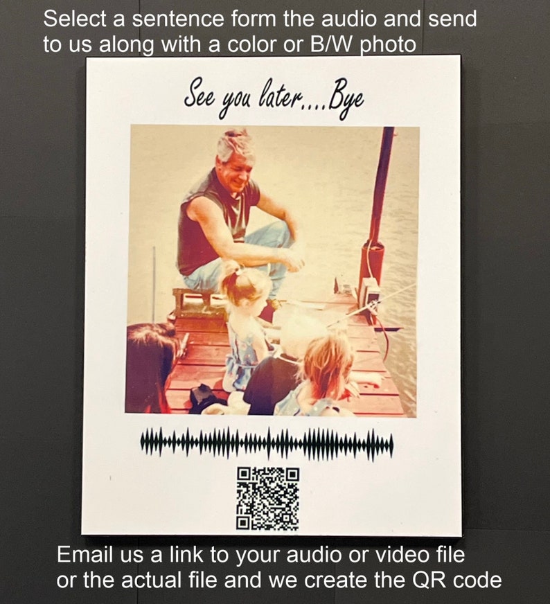 Custom QR Code Gift Photo Panel Audio Gift Voice Recording - Etsy