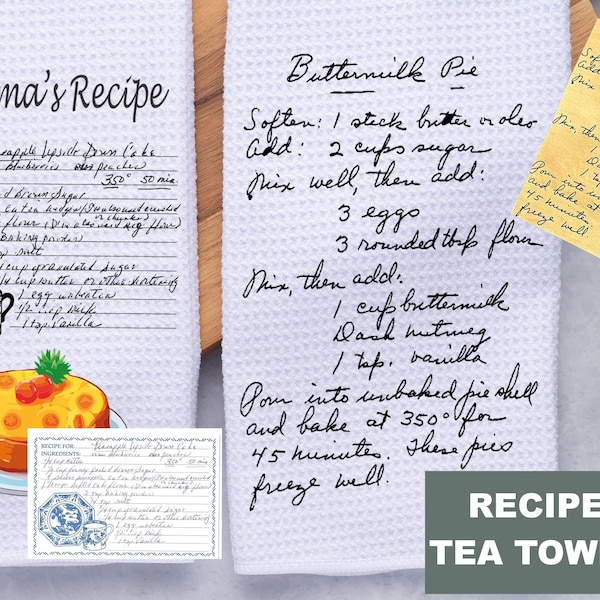 Custom Recipe Towels - Etsy