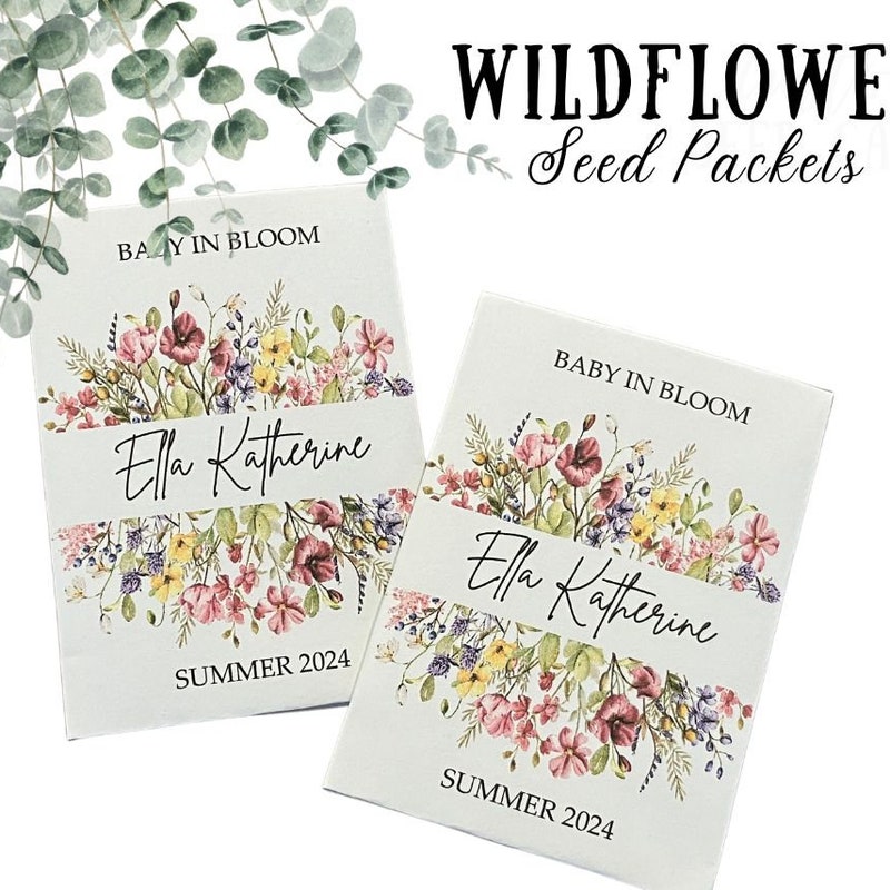 Baby in Bloom Seed Packets - Etsy