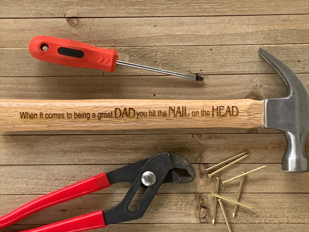 Personalized Hammer, Custom Hammer, Gift for Dad, Wooden Hammer, Gift ...