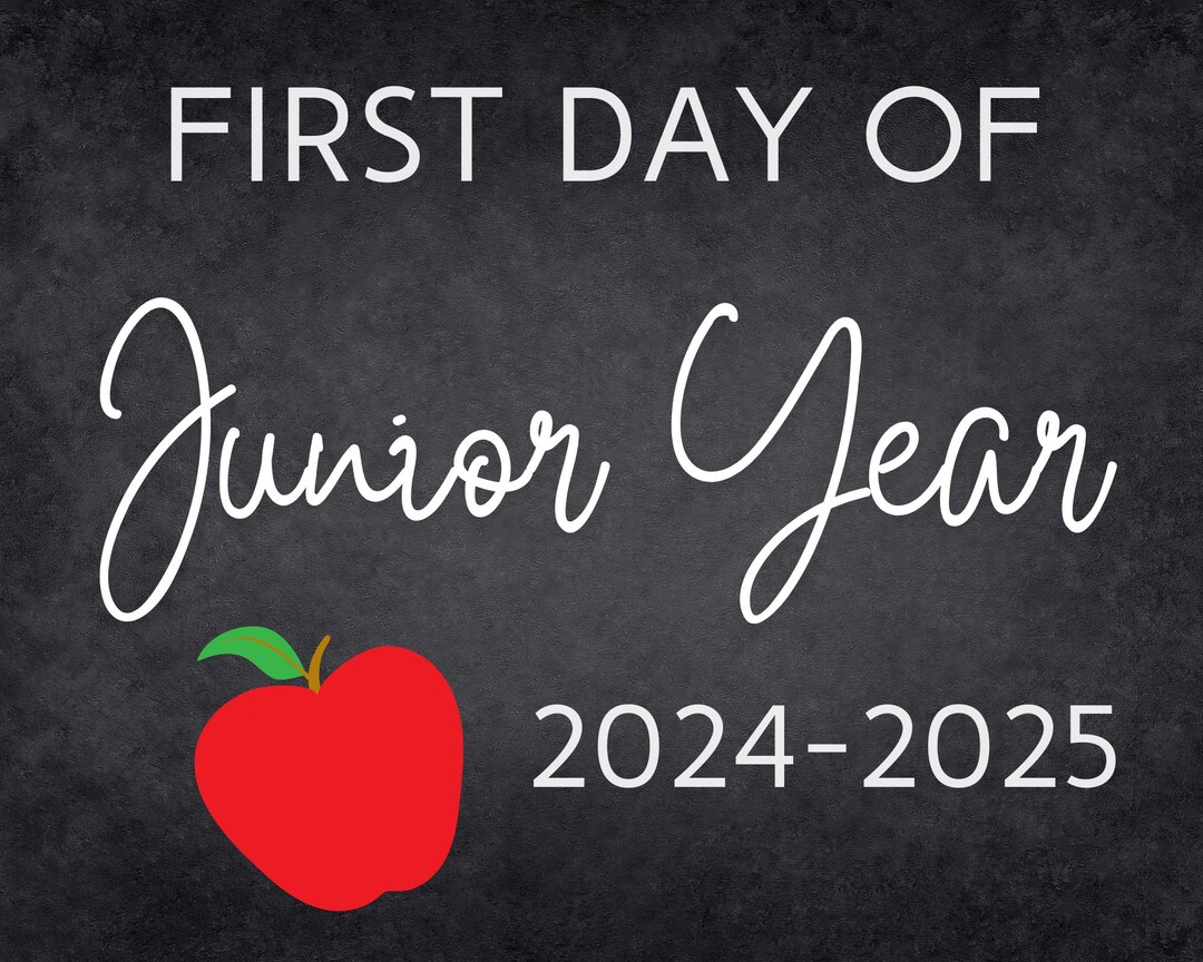 Junior Year Back to School Sign, Instant Download, 11th Grade Back to ...
