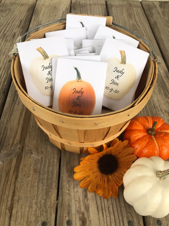 Fall Wedding Favor Seed Packs