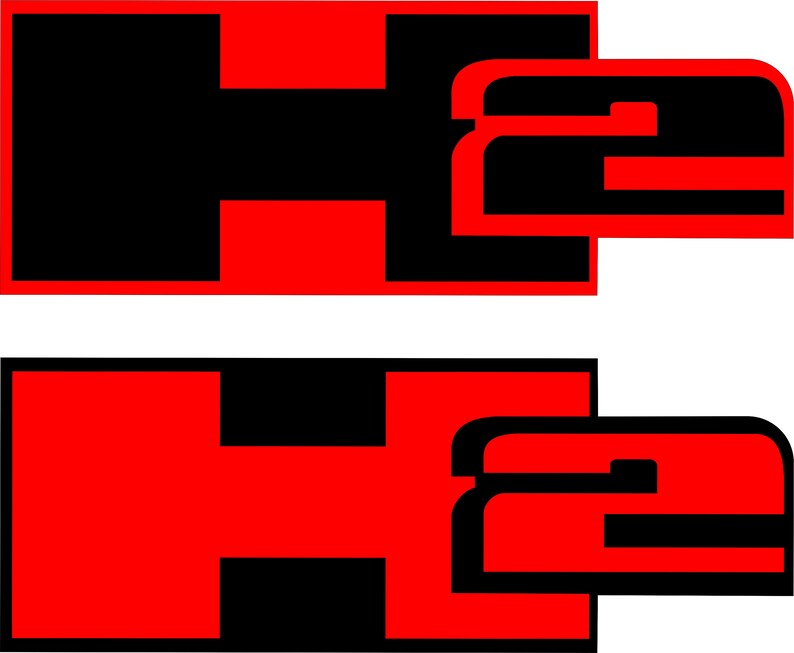 H2 Hummer Logo Template SVG DXF AI - Etsy