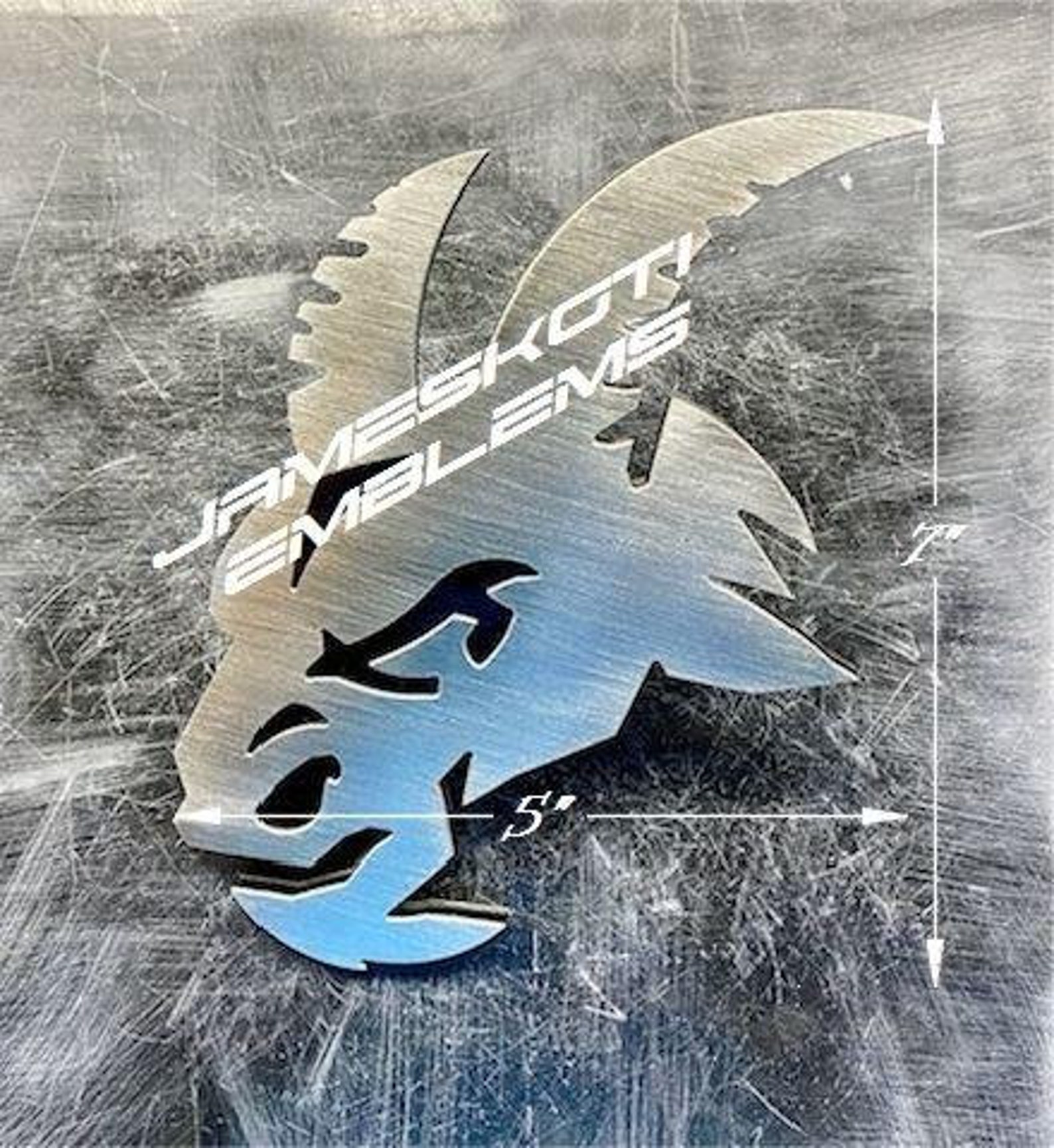 HELL RAM Brushed Stainless Grille Emblem - Etsy