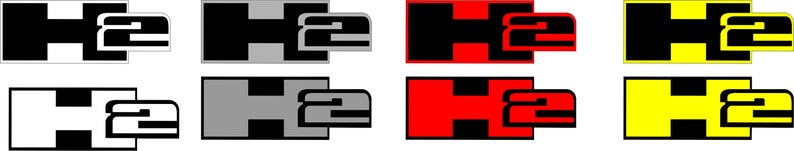 H2 Hummer Logo Template SVG DXF AI - Etsy