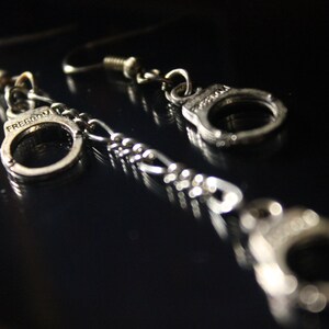 Handcuff Earrings, Cop Mismatched Earrings, Hand Cuff Gangsta Dangle ...