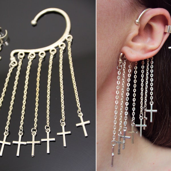 Cross Ear Cuff - Etsy
