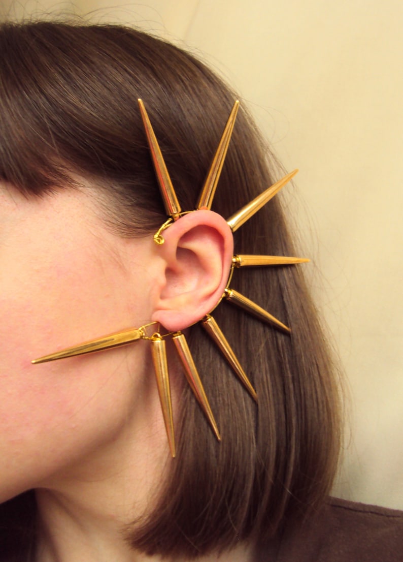 Large Spiked Ear Cuff Goddess Ear Wrap Modern Urban | Etsy