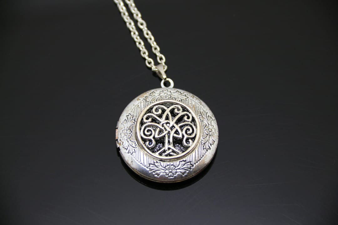 Celtic Knot Locket Tree of Life Necklace Eternity Knot Irish Gift for ...
