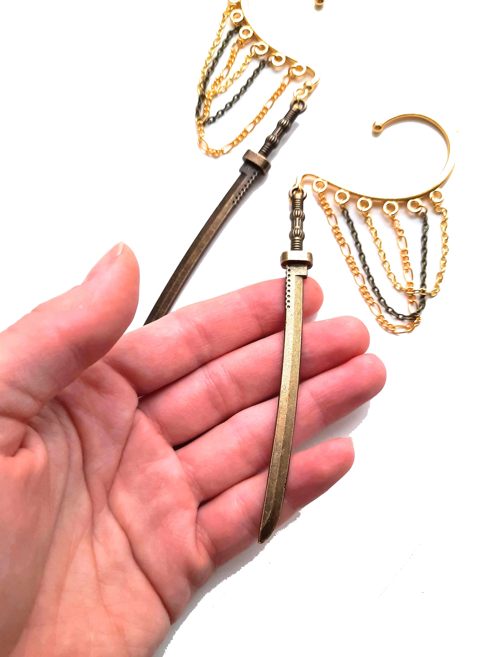 Sword Cuff Earrings No Piercing Ear Wrap Pirate Cosplay - Etsy