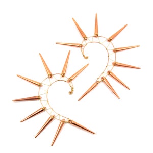 Spiked Ear Cuff Large Punk Rock Ear Wrap Tribal Jewelry Iroquois ...