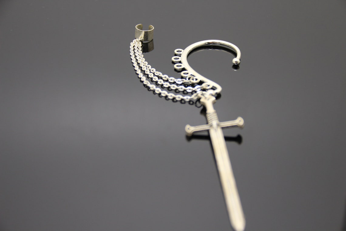 Sword Cuff Earrings No Piercing Ear Wrap Pirate Cosplay - Etsy