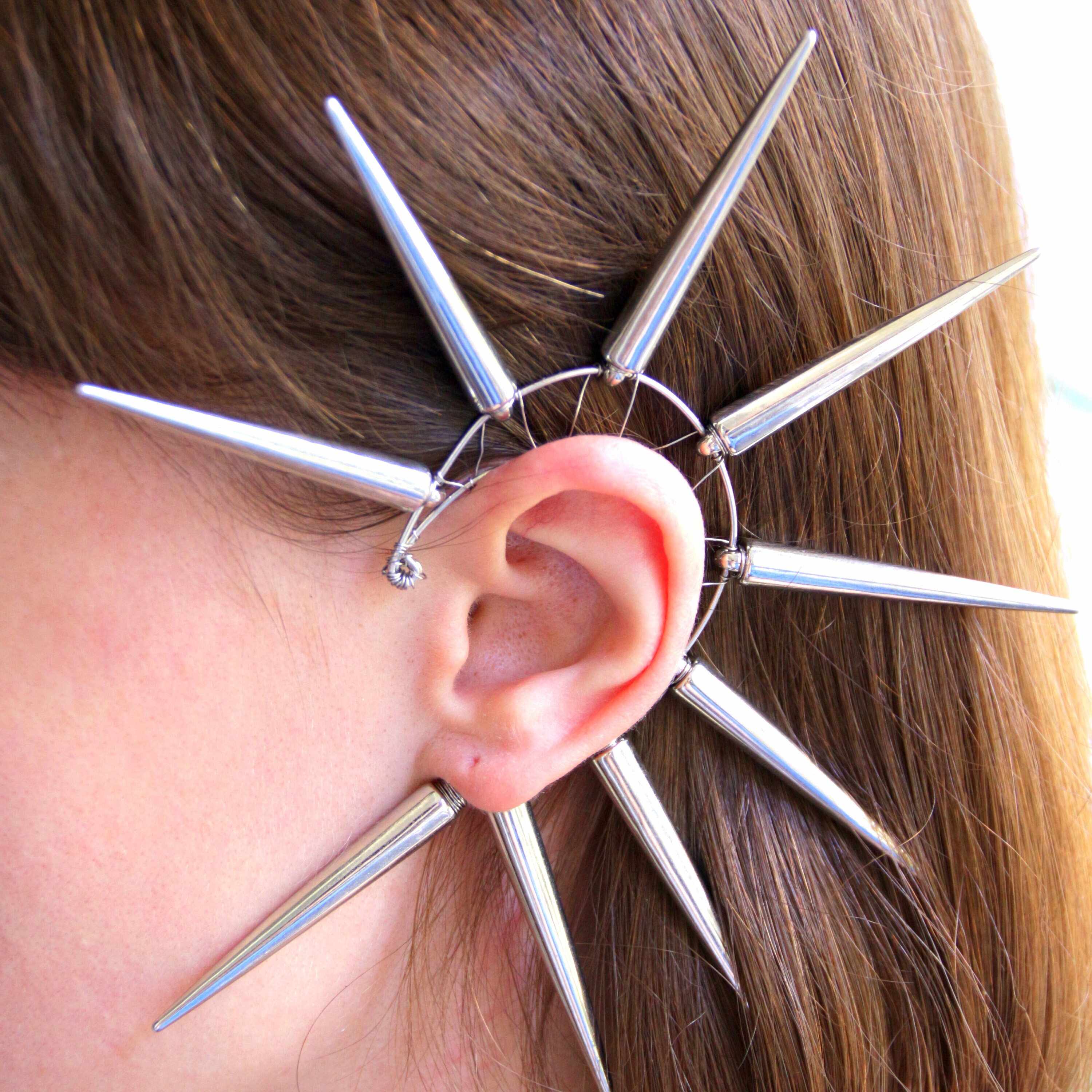 Spiked Ear Cuff Large Punk Rock Ear Wrap Tribal Jewelry | Etsy