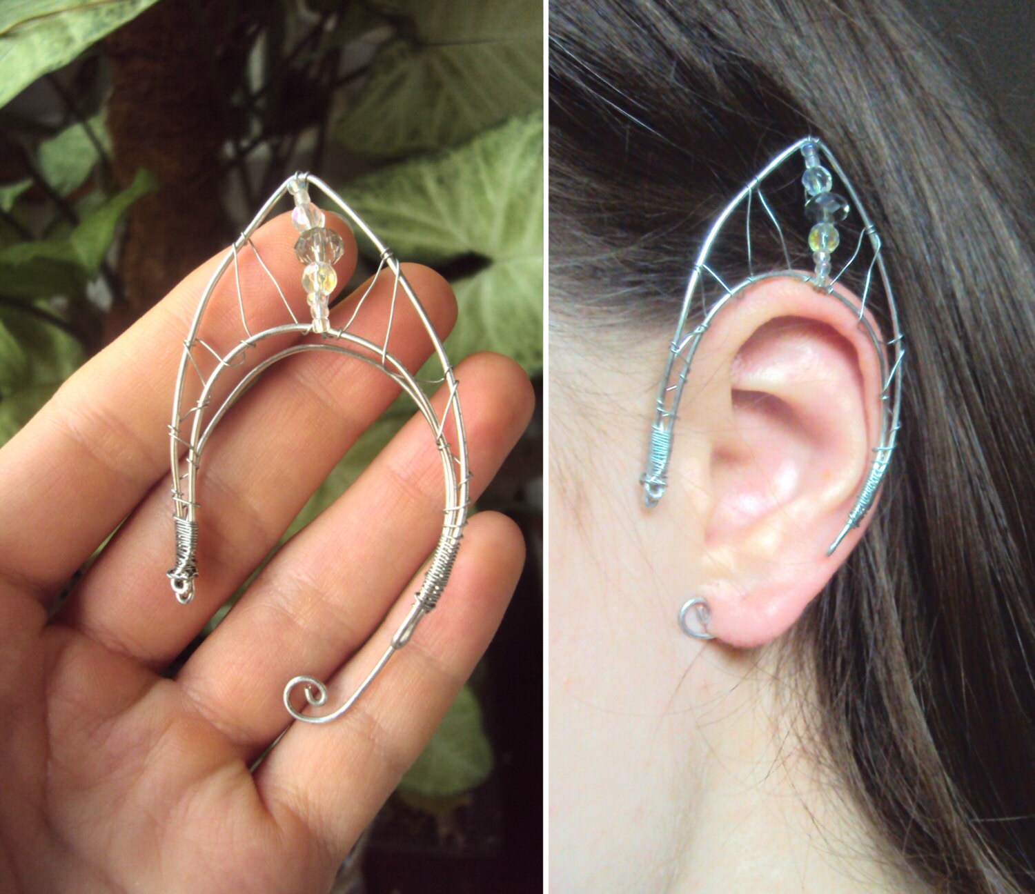 Elf Ear Cuff Fantasy Elvish Earcuff No Pierce Cosplay Earring Costume ...