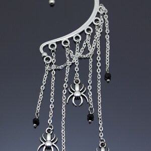 Spider Ear Cuff, Silver Cuff Earrings, No Piercing Jewelry, Fake ...