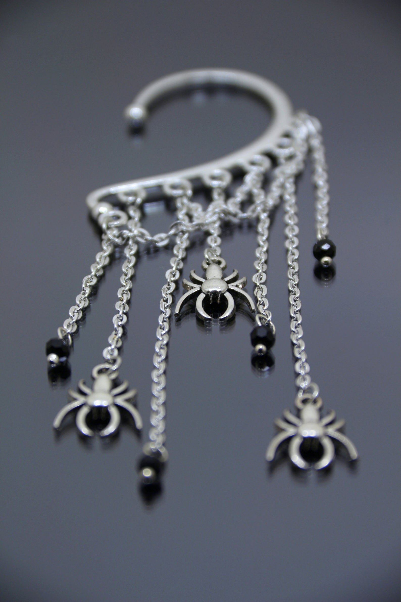 Spider Ear Cuff Silver Cuff Earrings No Piercing Jewelry - Etsy