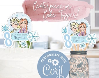 ELSA FROZEN Cake Topper Print Out Cutout - Etsy