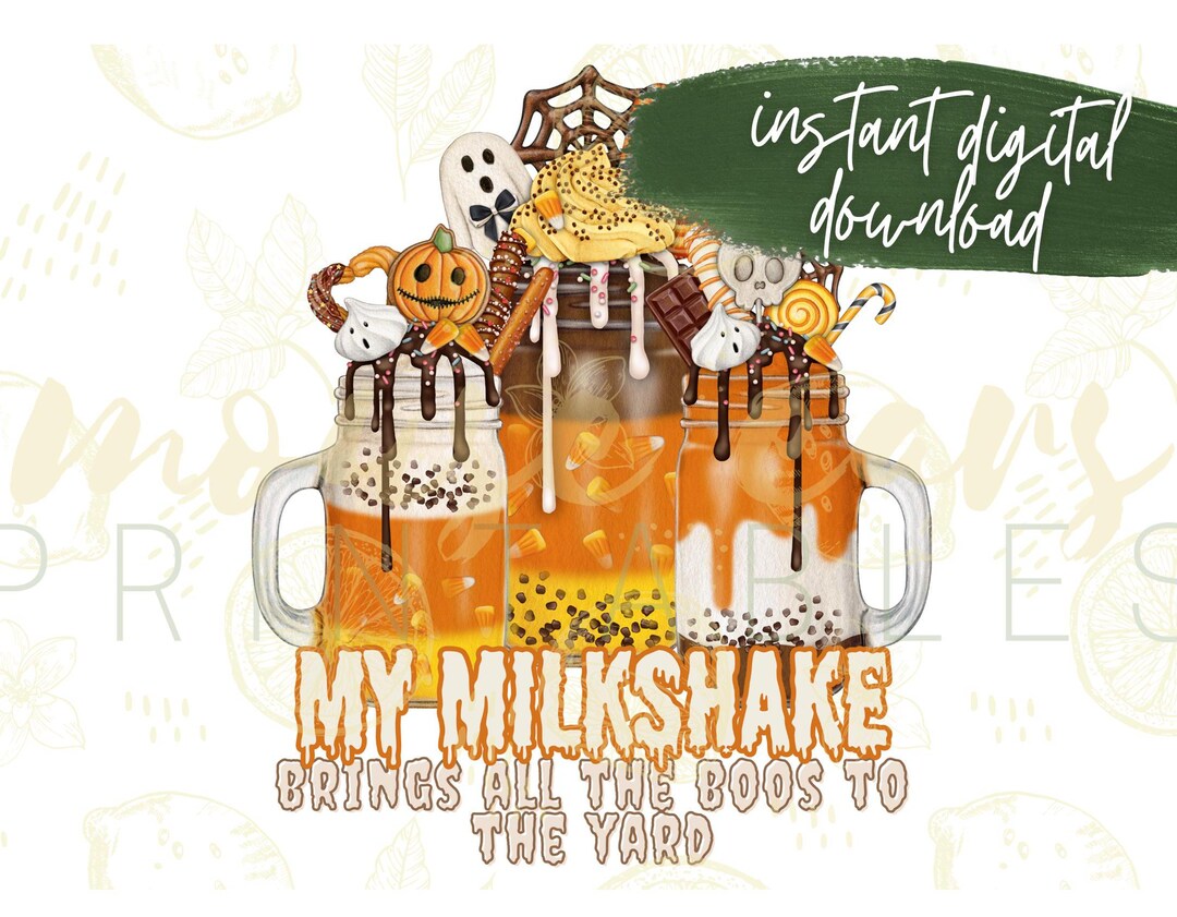 Halloween Milkshake Ghost PNG: Funny Clipart (digital Download) - Etsy