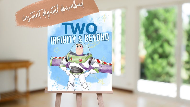 Toy Story Welcome Poster Buzz Lightyear Birthday Sign Two - Etsy