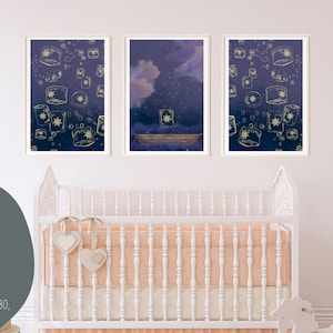 Tangled Wall Art, Rapunzel Line Art Digital Prints, Nursery Doodle Art ...