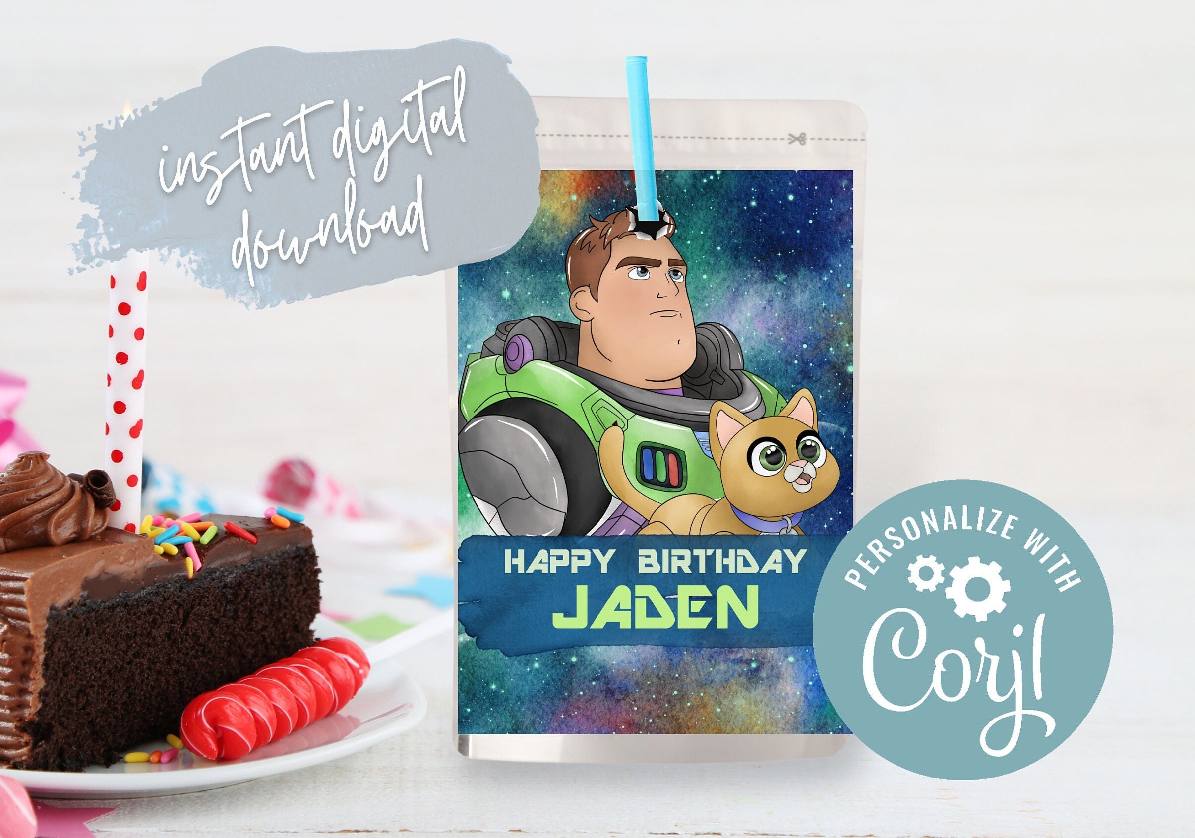 Buzz Lightyear Capri Sun Pouch Lightyear and Sox Drink Label - Etsy