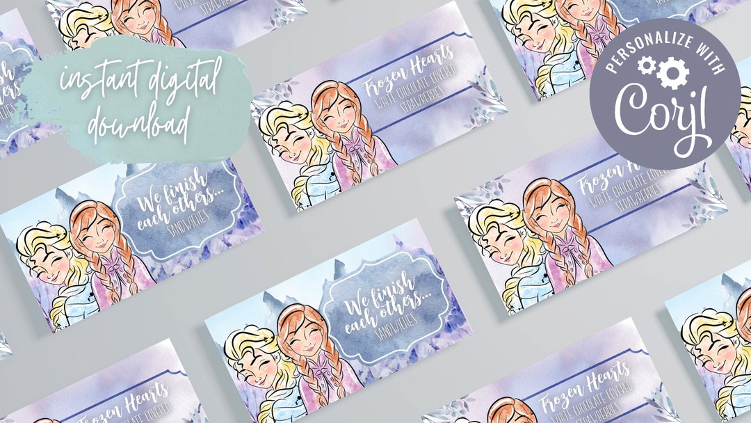Frozen Food Tent Card, Elsa Birthday Food Labels, Anna Drink Label ...