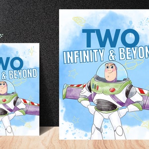 Toy Story Welcome Poster, Buzz Lightyear Birthday Sign, Two Infinity ...