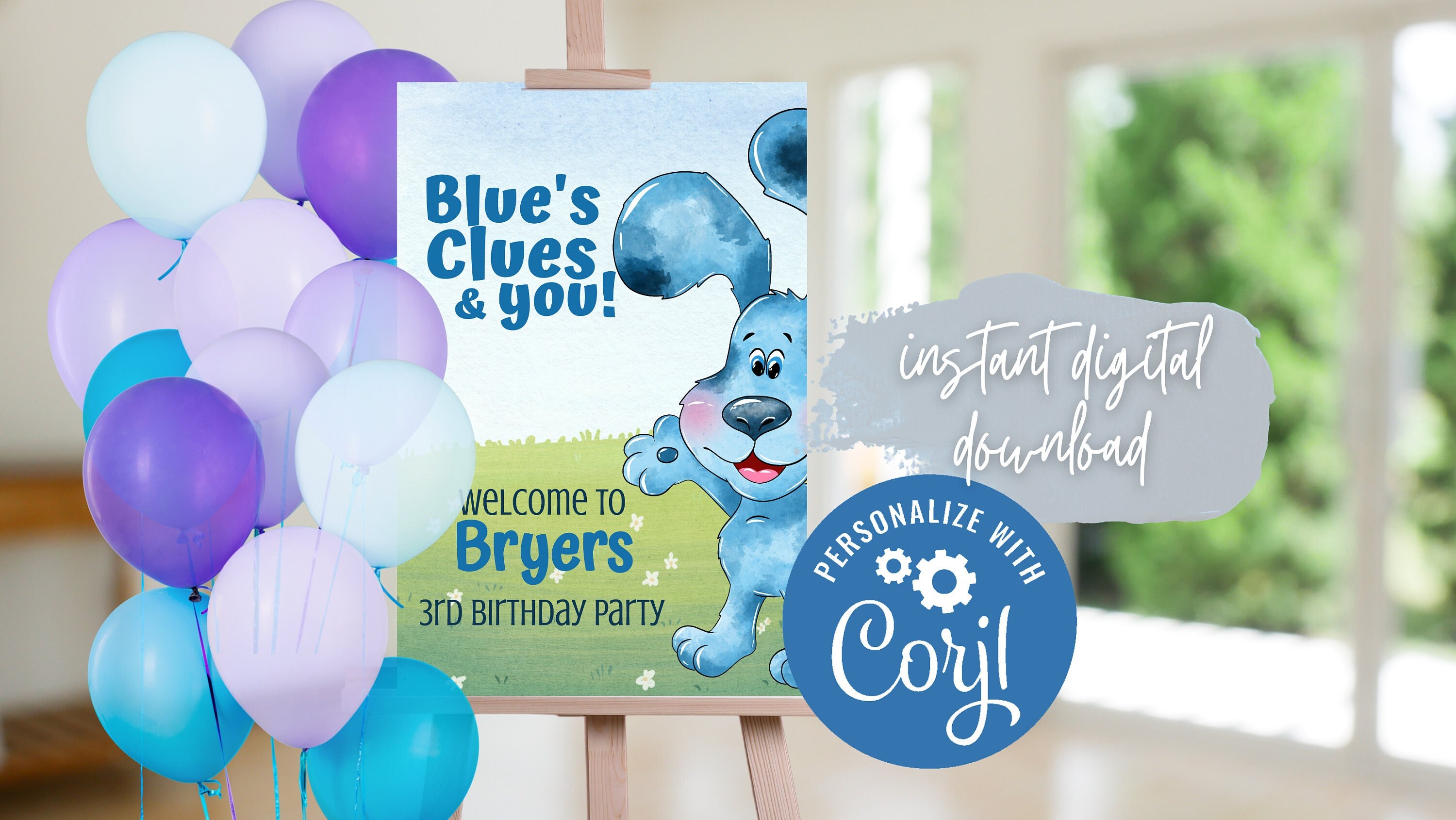 Blues Clues & You Welcome Sign Blue Dog Welcome Poster Baby - Etsy