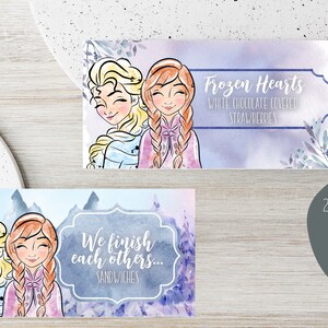 Frozen Food Tent Card, Elsa Birthday Food Labels, Anna Drink Label ...