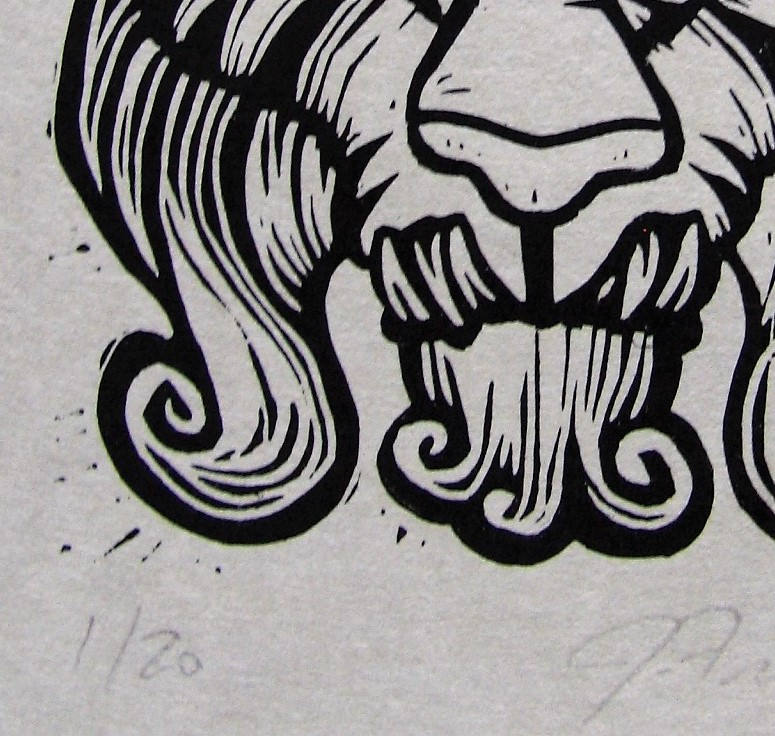 Tiger Linocut - Etsy
