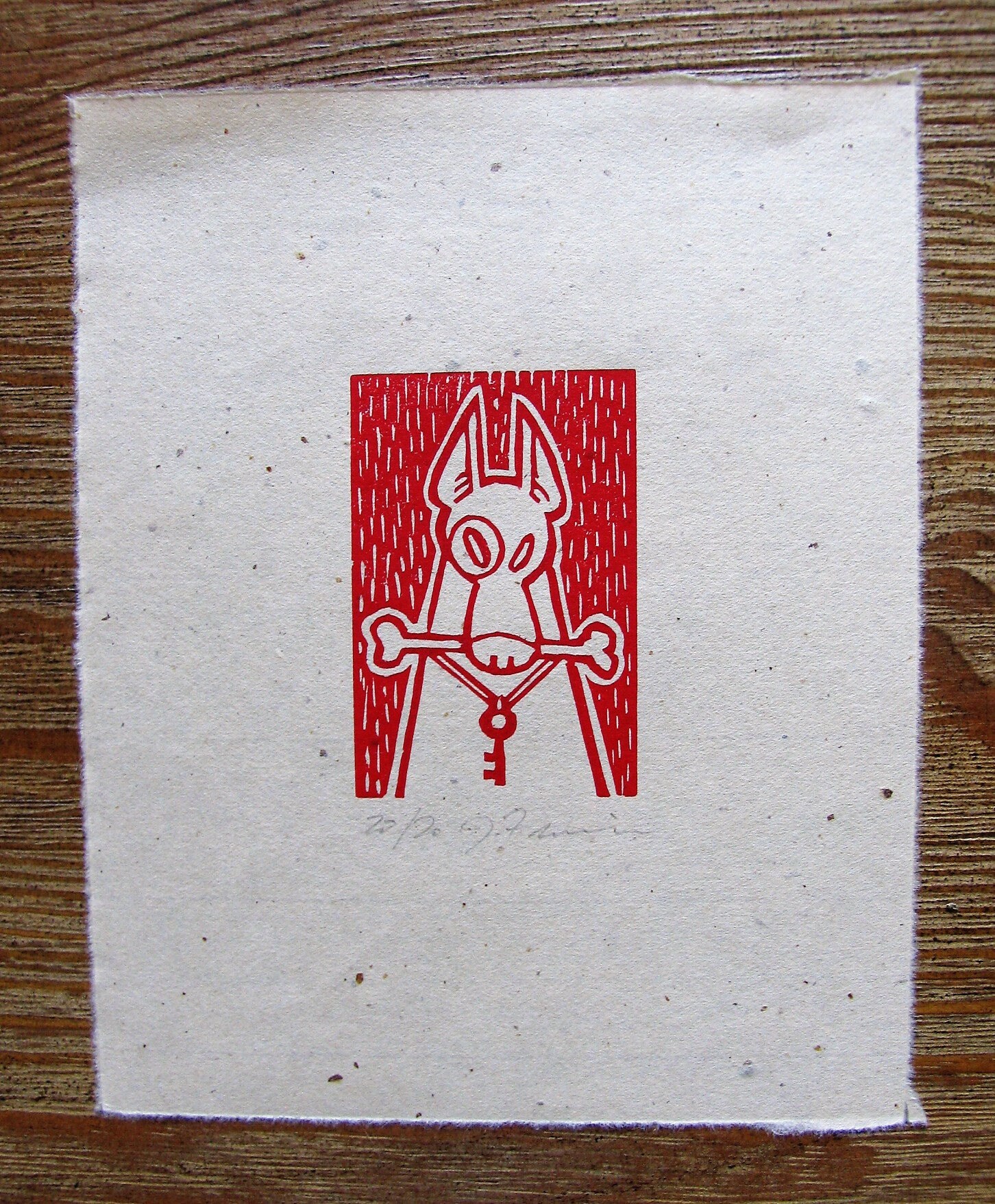 Hound Mini Linocut - Etsy