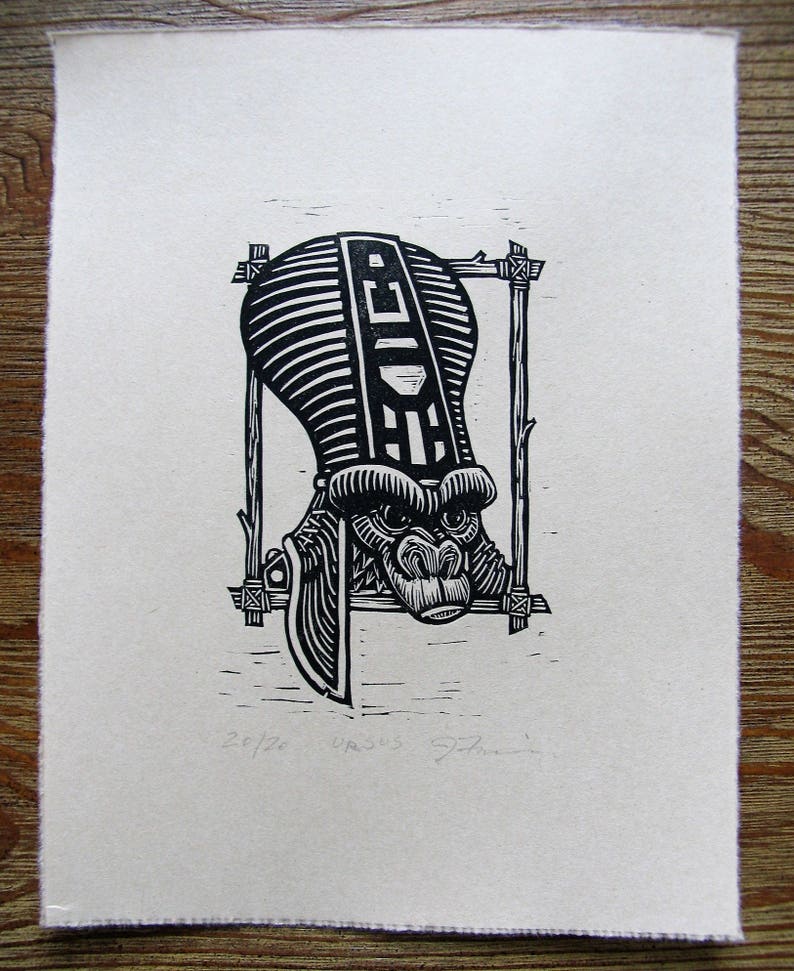 General Ursus Linocut - Etsy