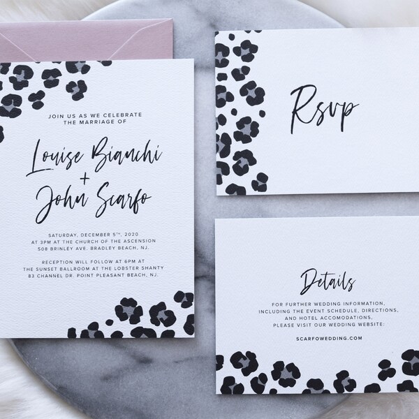 Leopard Print Invitations - Etsy