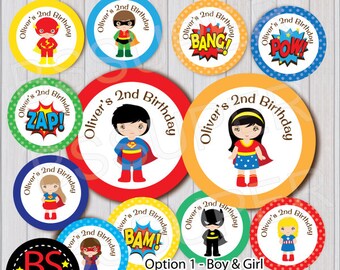 Superhero Cake Topper/ Birthday Cake Topper EDITABLE Printable - Etsy ...