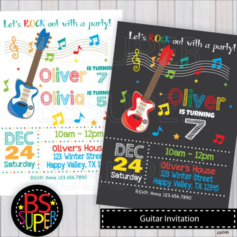 Music Invitations - Etsy
