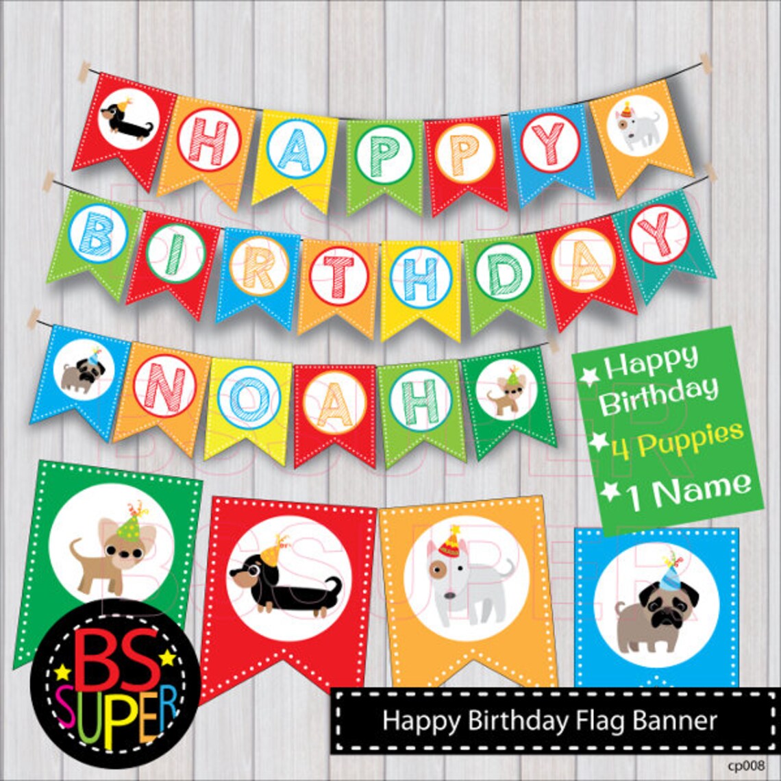 Puppy Birthday Banner Puppy Birthday Party Banner Puppies - Etsy