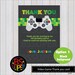 Video Game Thank You Card, Video Game Birthday Party Thank You Card - Etsy